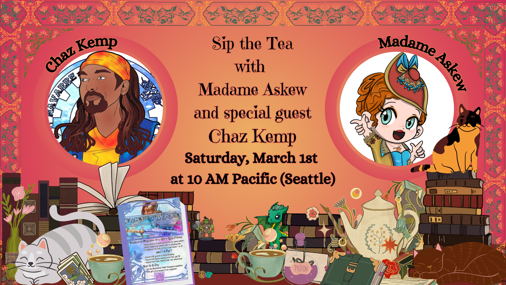 March Sip the Tea with Special Guest Chaz Kemp – Madame Askew and The ...
